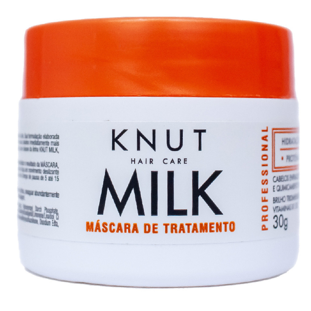 Knut Mini Máscara Tratamento Creme Hidratação Milk Proteína Leite 30g ...