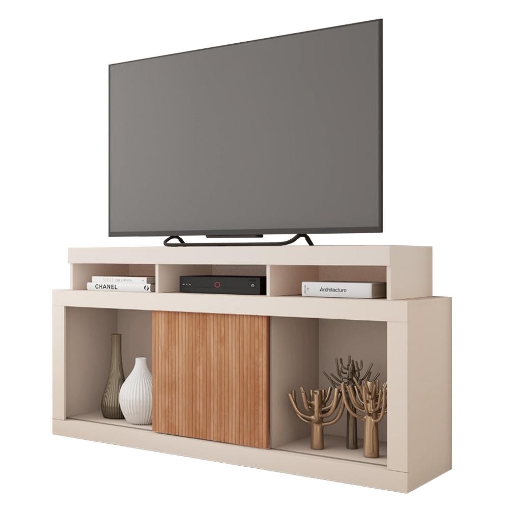 Bancada Rack Para TV 55 Polegadas Frost Marrom Caemmun | Shopee Brasil