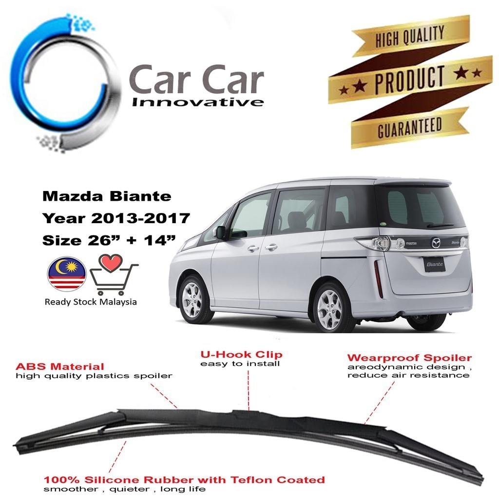 Mazda Biante Wiper 2013-2017 , Lâminas De Limpador De Silicone , Pára ...