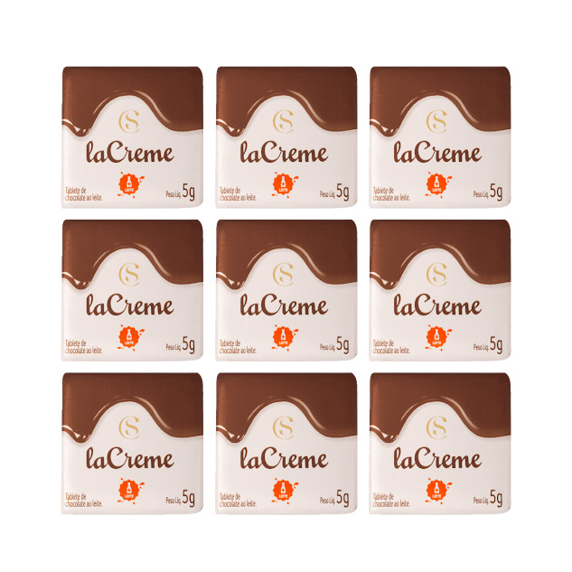 10 Chocolate Cacau Show Mini tablete - La Creme Ao Leite 5 G Lembrancinha ENVIO IMEDIATO ...