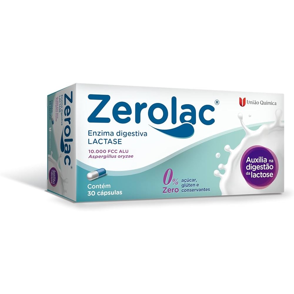 Zerolac Enzima Lactase 10.000 30 Caps Original Zero Açucar | Shopee Brasil