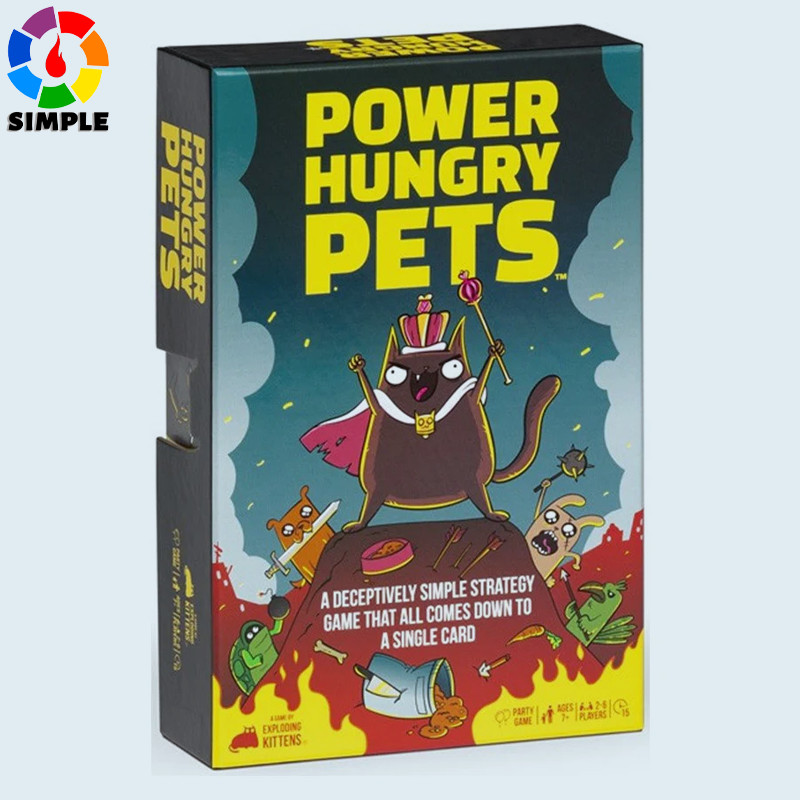 Power Hungry Pets by Exploding Kittens - 2-6 Players - Ages 7+ - 15 ...