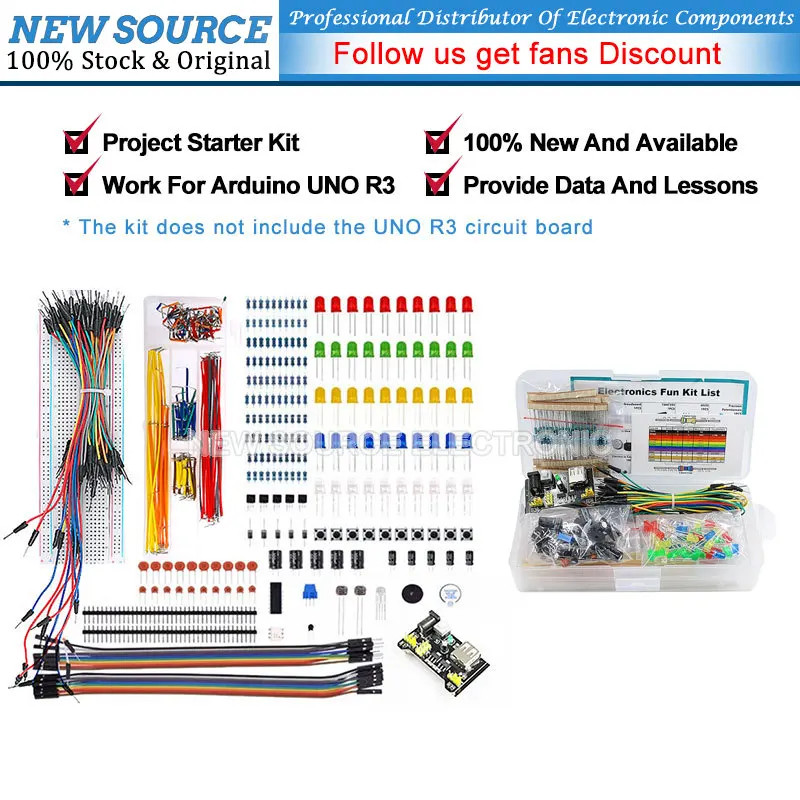 Projeto Starter Kit Para Arduino UNO R3 Componente Eletrônico DIY ...