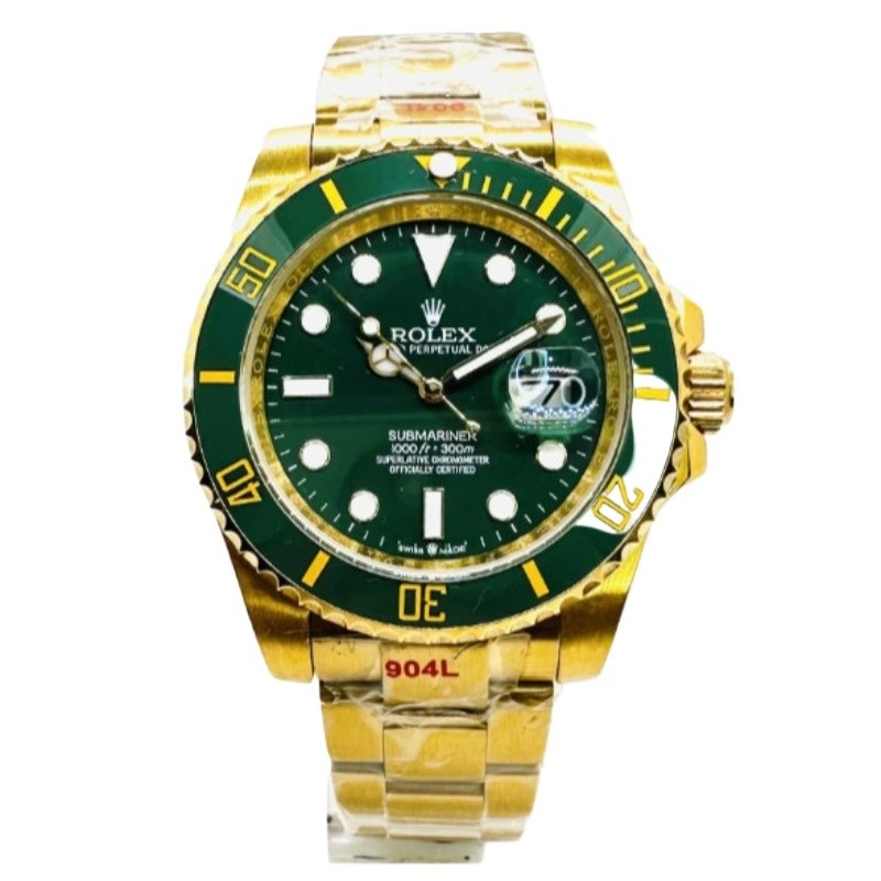 O relógio Rolex masculino verde/dourado é a escolha ideal para homens ...