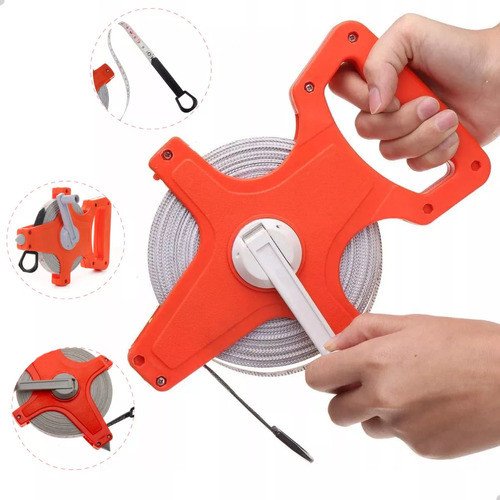 Trena Aberta Fita Fibra De Vidro 30 Metros 100ft Manivela | Shopee Brasil