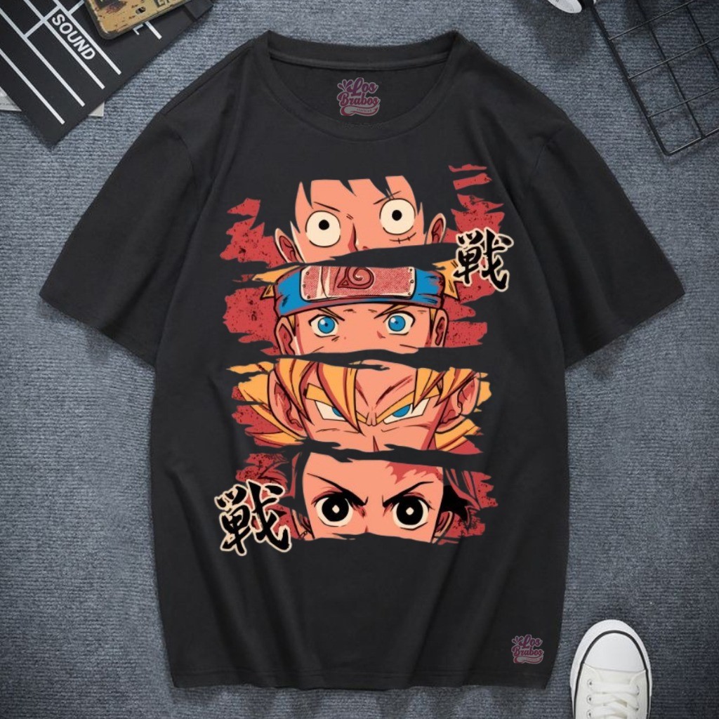Camiseta Unissex Anime Olhos de Anime Protagonistas Manga 100% Algodão ...