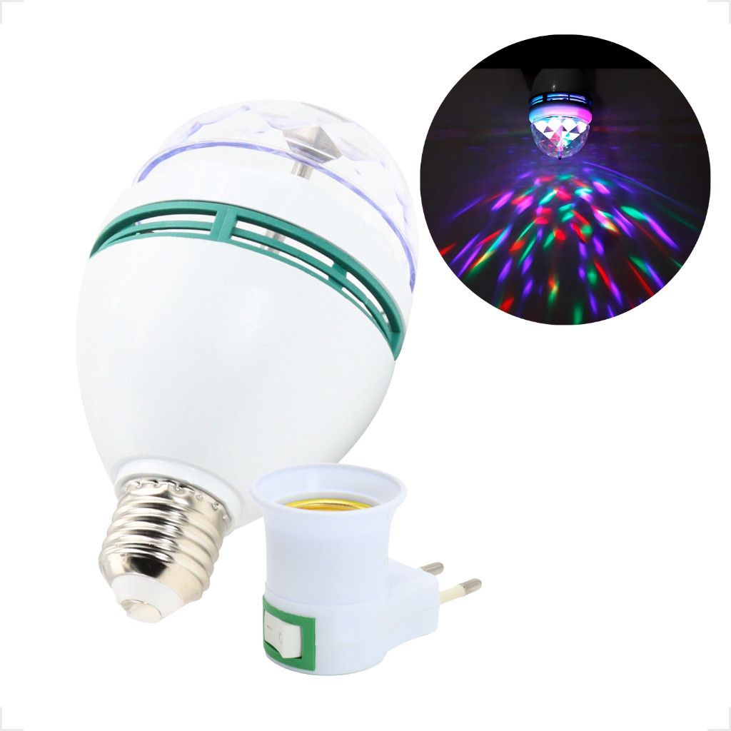 Lâmpada Globo Led Kit 5 Colorido RGB Giratório Para Festa Balada ...
