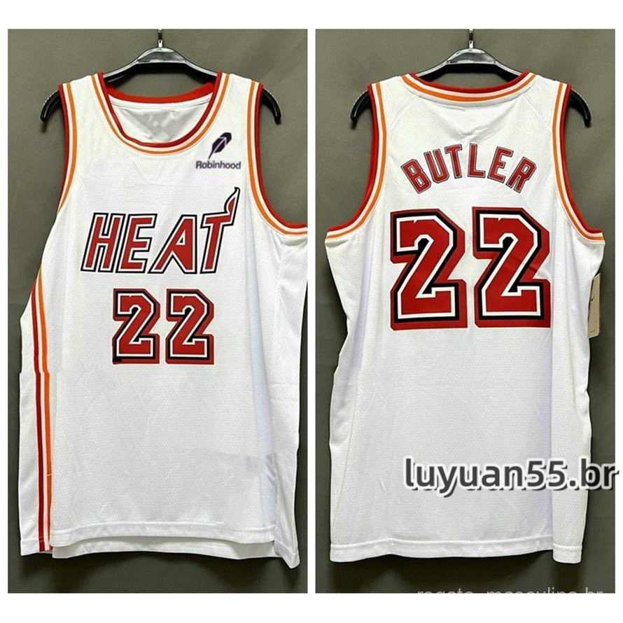 Camisa Prensada A Quente # 22 Jimmy Butler Miami Heat Classic Edition ...