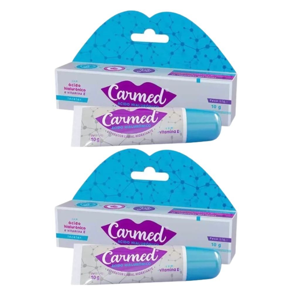 Kit 2 Carmed Hidratante Labial Ácido Hialurônico 10g Cimed | Shopee Brasil