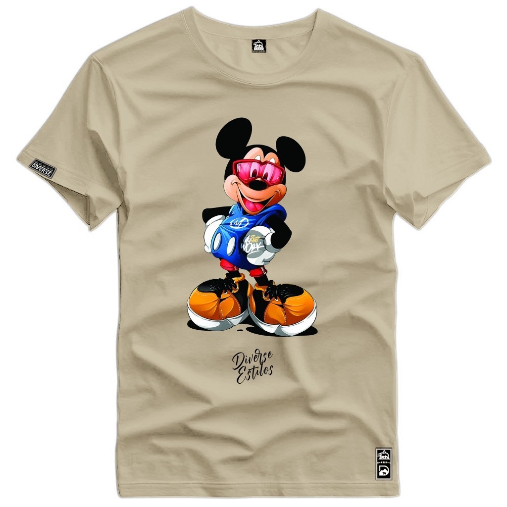 Camiseta mASCULINA Mouse Street Personagem Camisa 100% ALgodão | Shopee ...