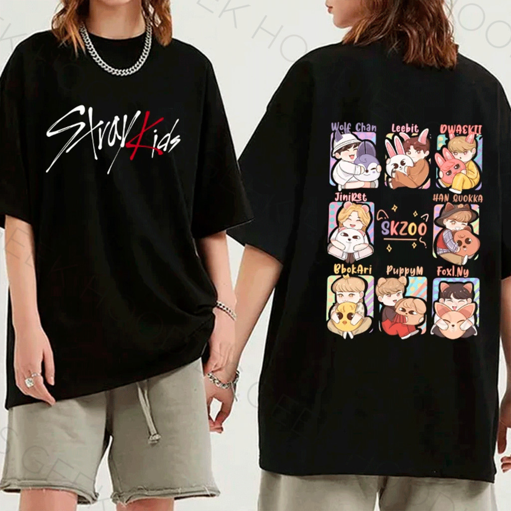 Camisa Camiseta Basica Algodao Coreanos Stray Kids Chibli Cute ...