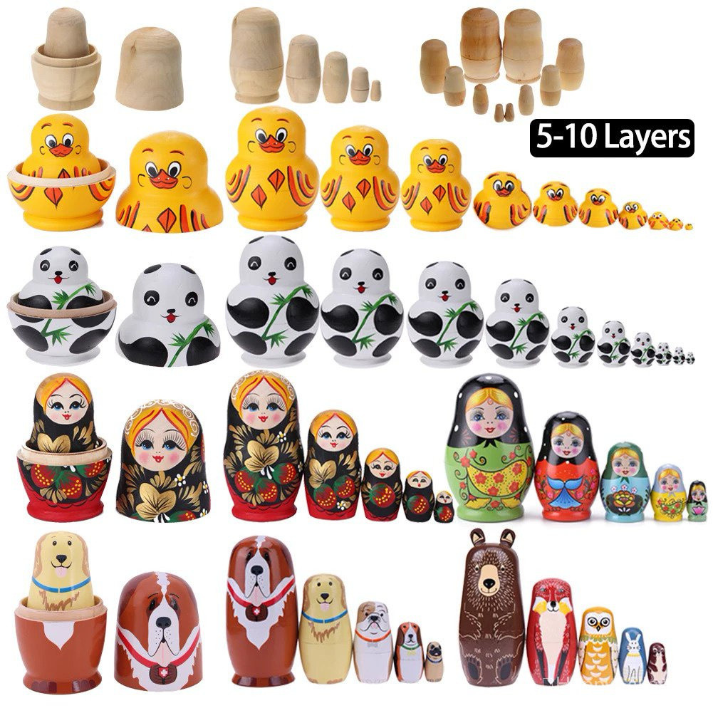 Bonecas de Madeira Matryoshka Brinquedos para Meninas Bonecas Russas de ...