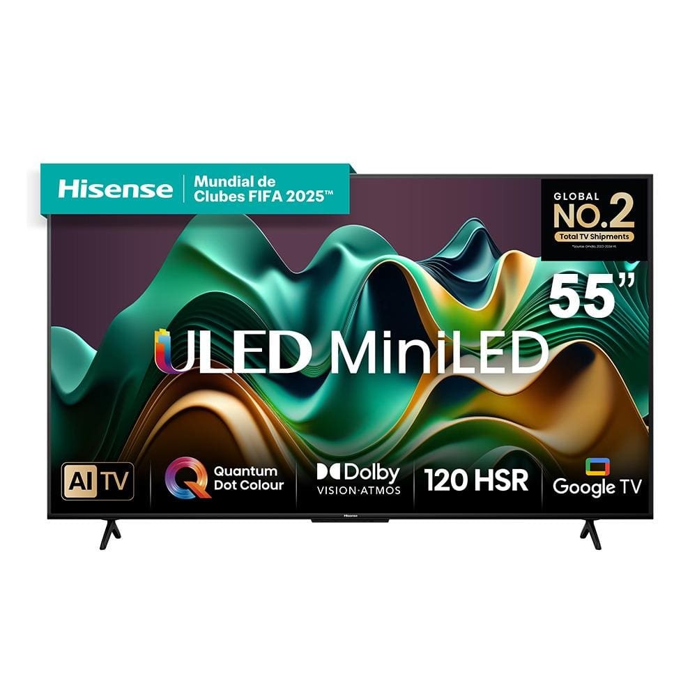 Smart TV 55 Hisense Ultra HD 4K Mini LED U6N com Google TV - 55U66LUA ...