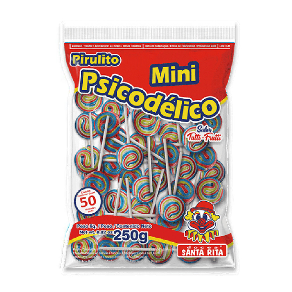 Pacote De Pirulito Mini Psicodélico Festa C/50 Unidades | Shopee Brasil