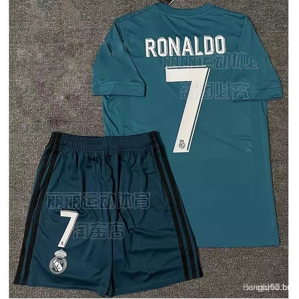 2017-18 Real Madrid Futebol Retro Fora Crianças Ramos Cristal Ronaldo ...