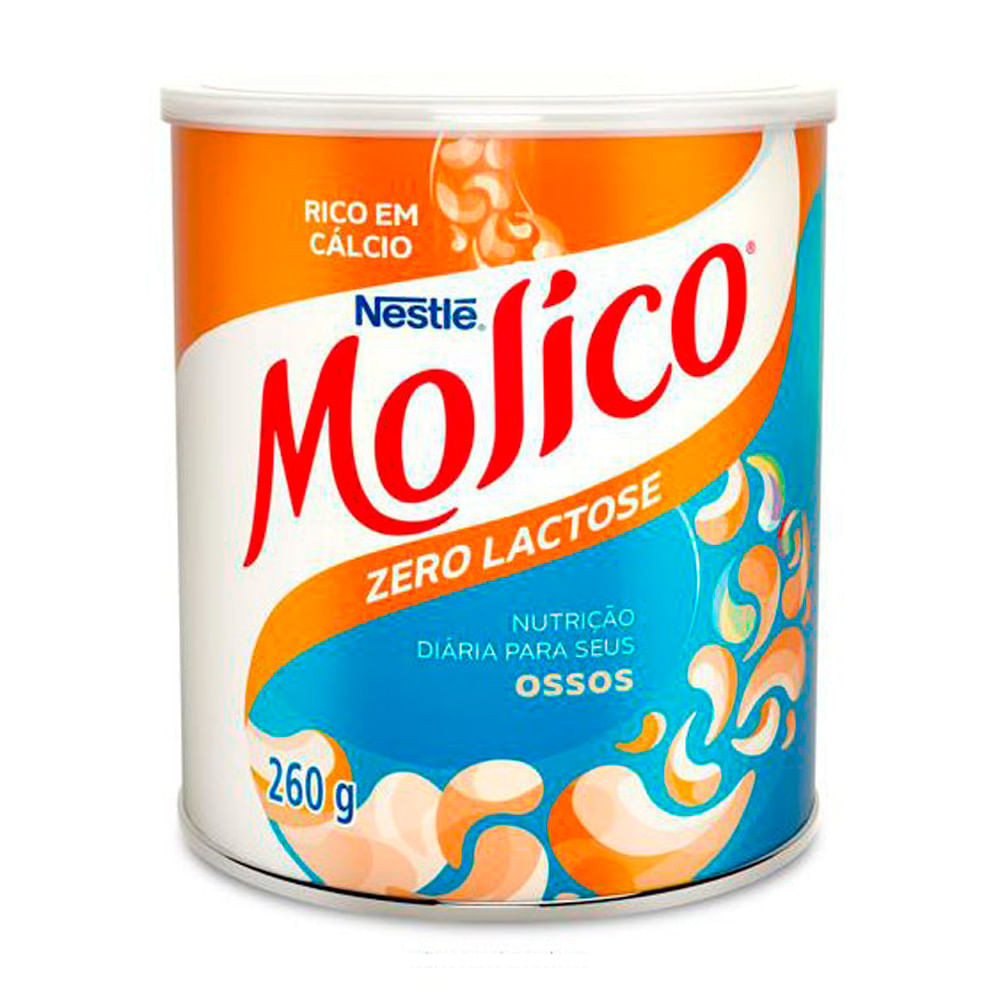 Leite em Pó Molico Zero Lactose Lata 260g | Shopee Brasil