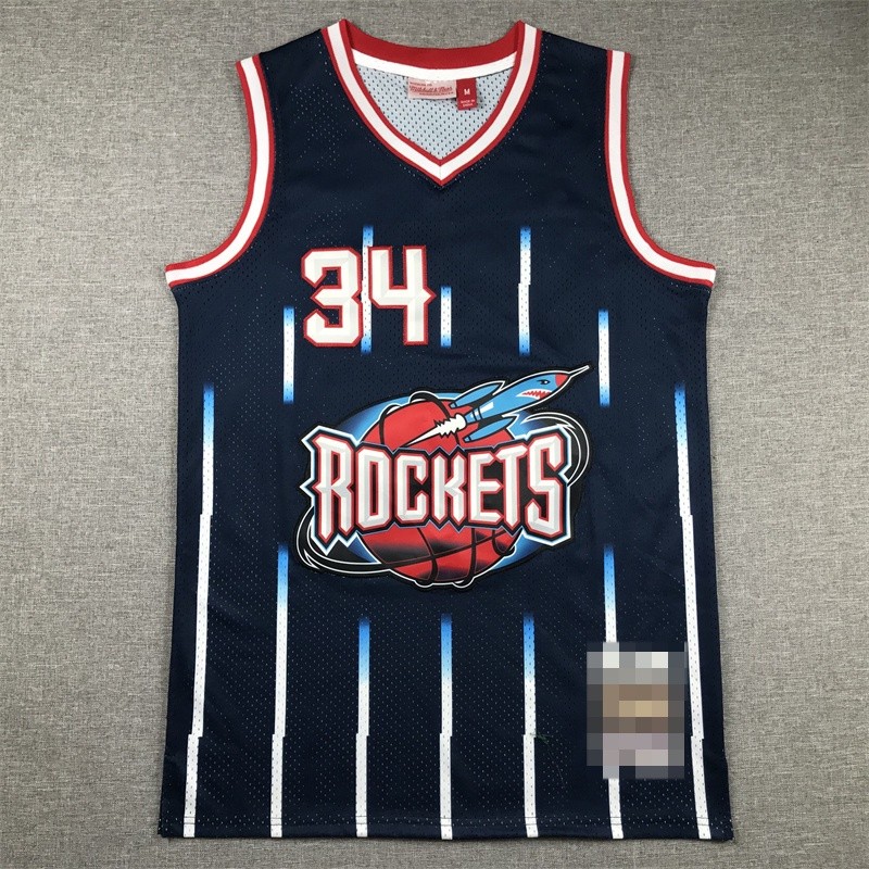 Houston Rockets Retro Versão Bordada Camiseta Tamanho.34 Olajuwon Cesta ...