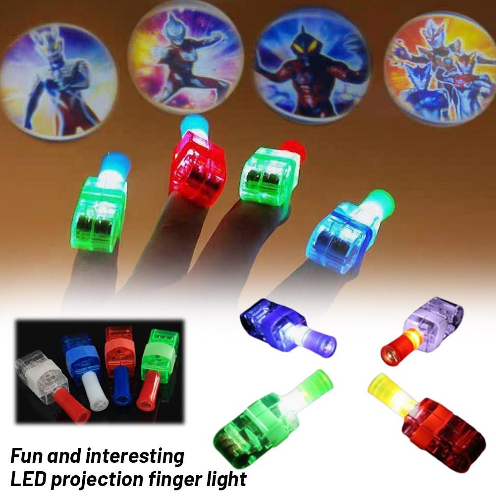 Lâmpada De Projeção De Dedo Dos Desenhos Animados Anel Led Brinquedo ...
