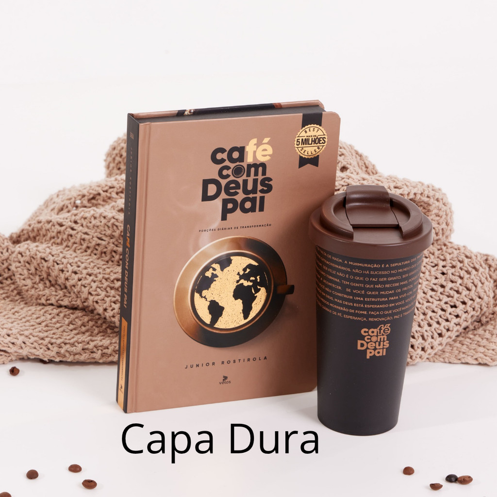 Kit Café com Deus Pai 2025 Capa Dura e Copo café com Deus Pai 400 ml ...