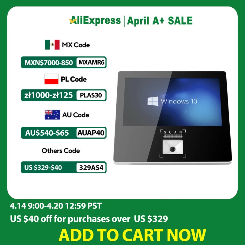 Verificador de Preços Windows de 11,6 Polegadas com Scanner 2D QR ...
