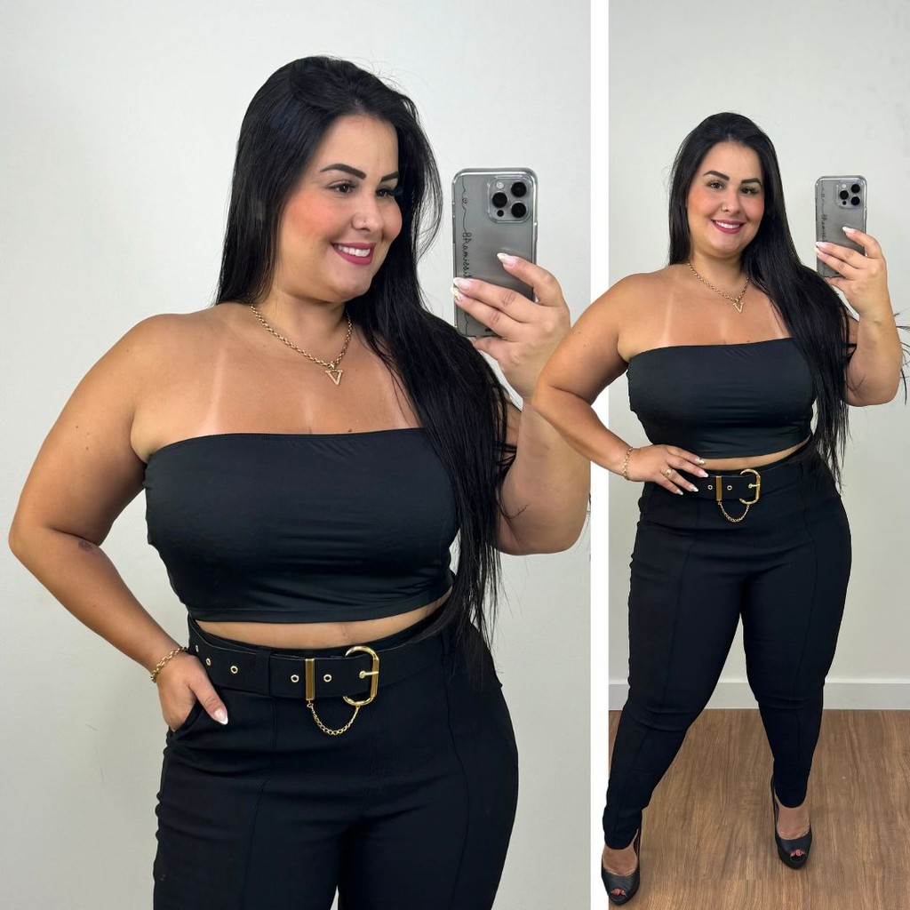 Top Cropped Faixa Plus Size Feminino Suplex Tomara que Caia G1 G2 G3 G4 ...