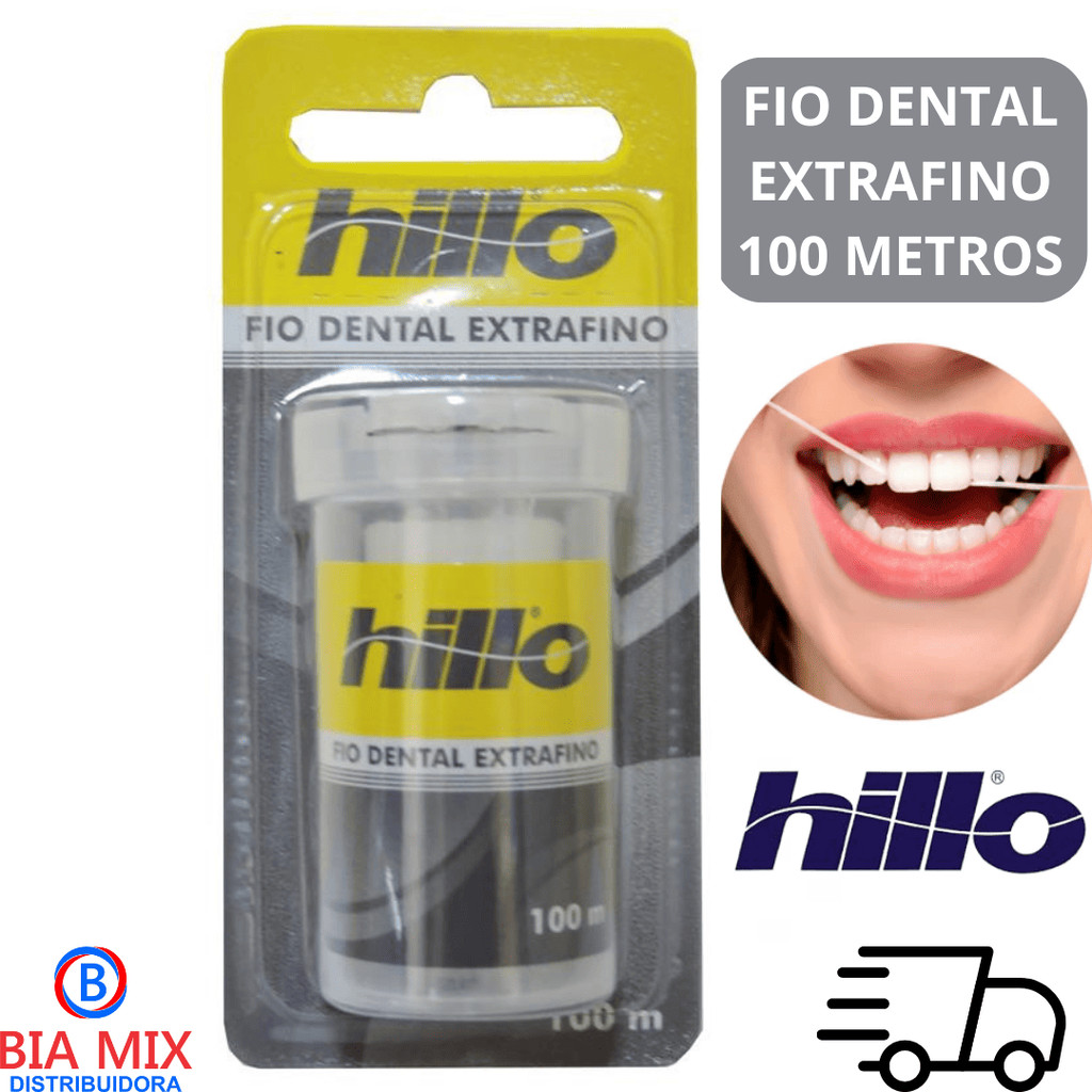Fio Dental Extra Fino Hillo 100 Metros | Shopee Brasil