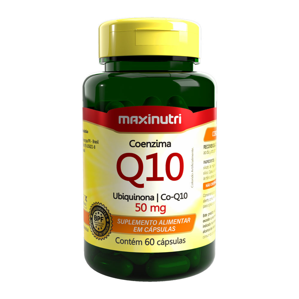 Coenzima Q10 Ubiquinona 50mg 60 Cápsulas Maxinutri | Shopee Brasil