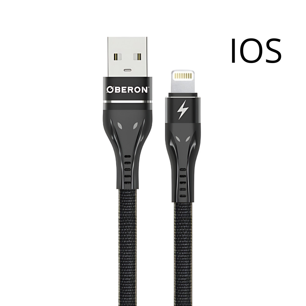 Cabo IOS x USB 4.8A 2 Metros para Celular OBERON | Shopee Brasil