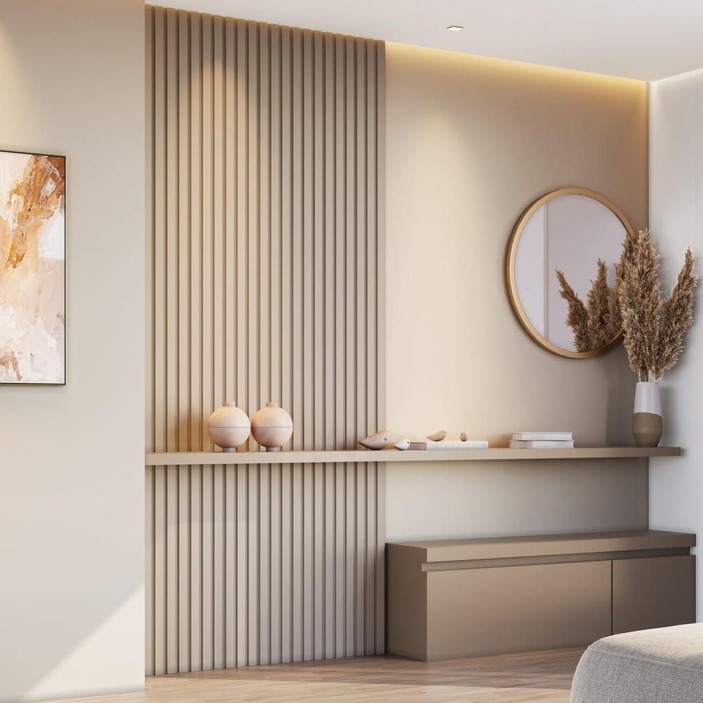 Painel Ripado Decorativo Milao 100% Mdf em Placas Modular 116x250x3,3 ...