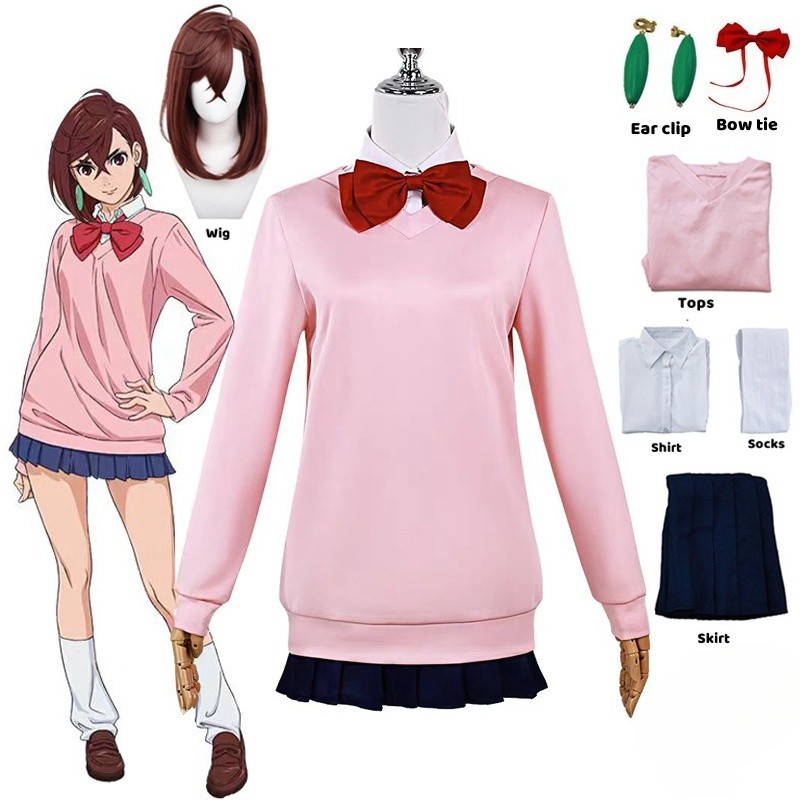 Momo Ayase Cosplay Traje Peruca Anime Daandan Escola JK Uniforme ...