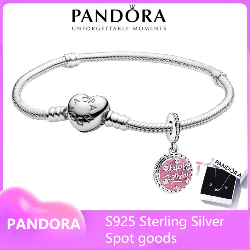 Conjunto De Presente De Aniversário Pandora Em Prata Esterlina S925 100 % Autêntico | Shopee Brasil
