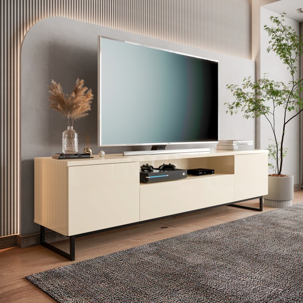 Rack para TV até 75 Polegadas Industrial com 2 Portas Austin | Shopee Brasil