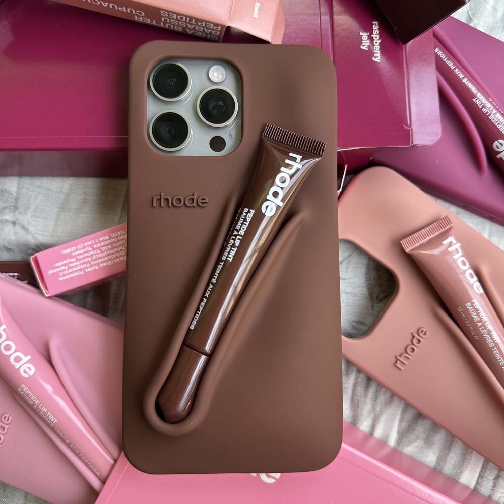 【1:1 Alta Qualidade】Hailey Beiber Rhode Lip Phone Case Para iPhone 16ProMax 15ProMax 13 14ProMax ...