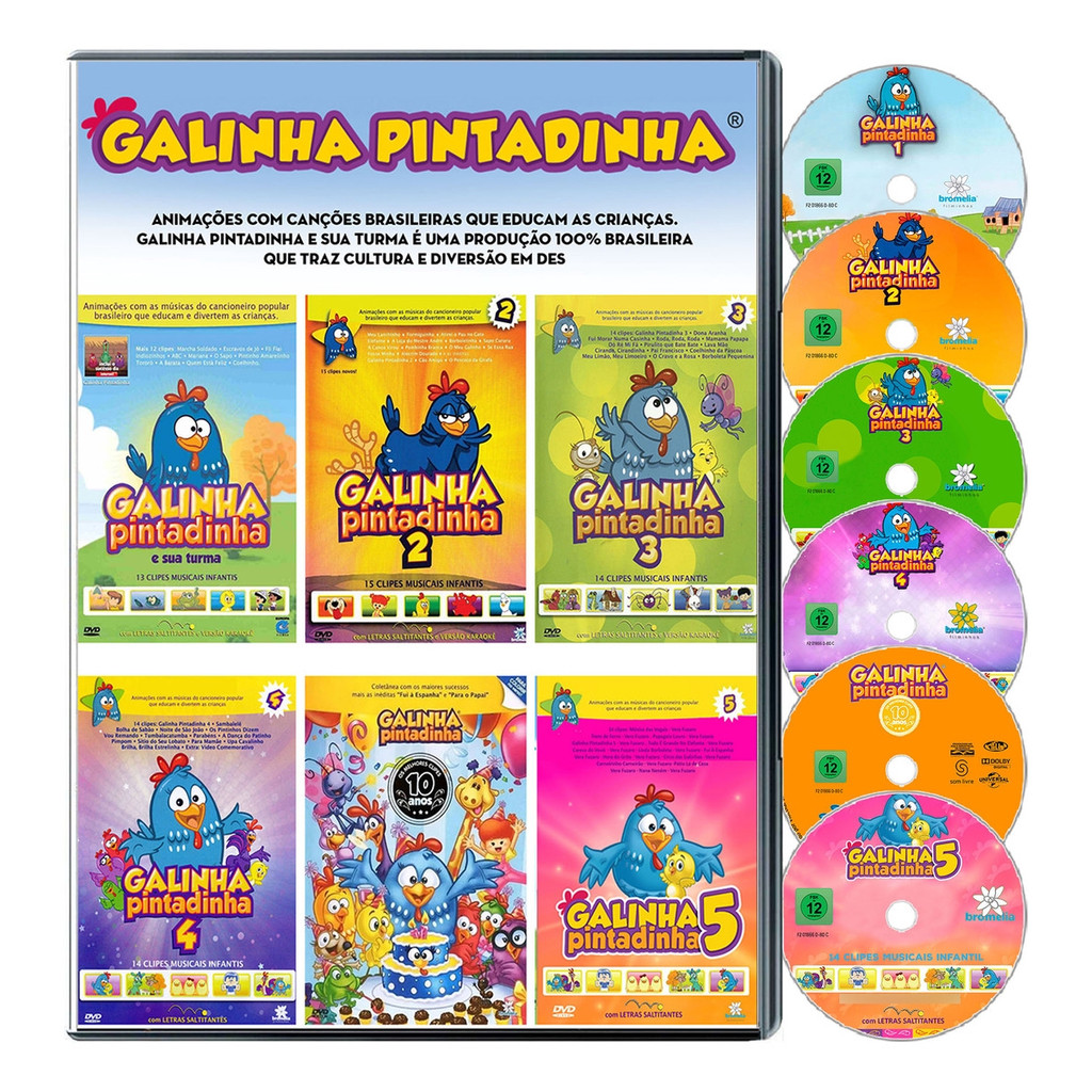 Dvd Coleção Galinha Pintadinha 6 Dvd | Shopee Brasil