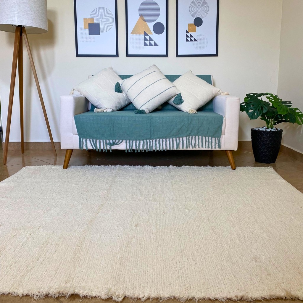 Tapete Sala Quarto Artesanal Dupla Face Rustico Macio Boho Tear Manual ...