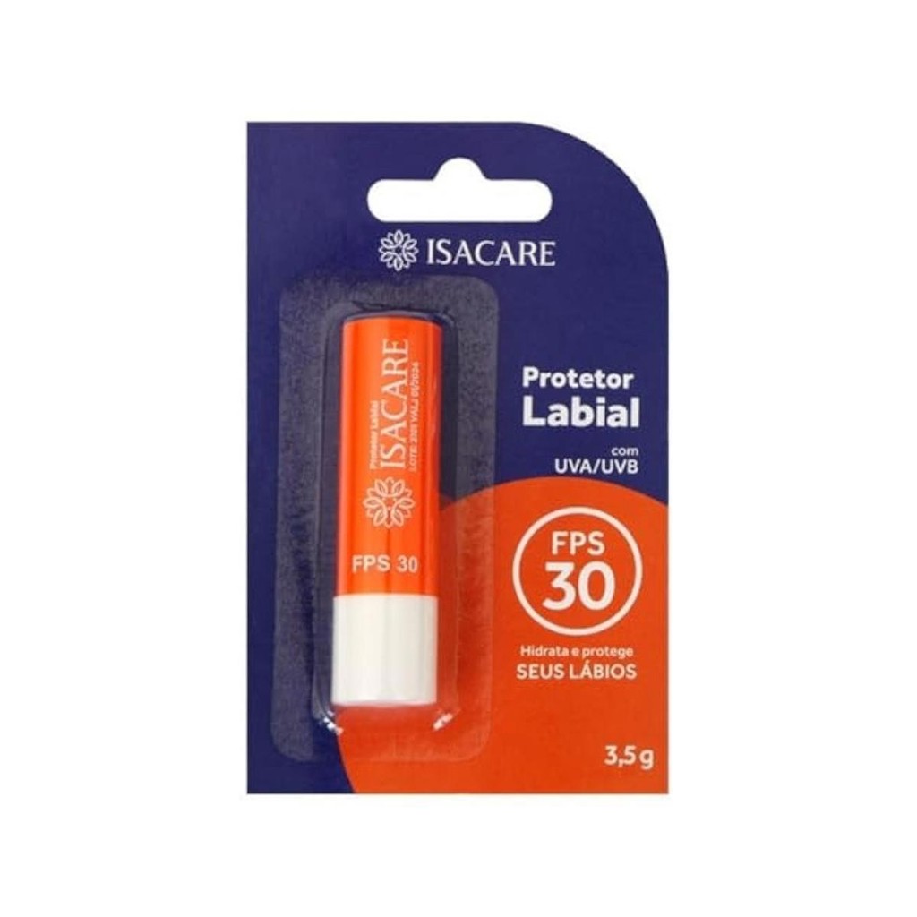 Isacare - Protetor Labial FPS 30 Sem Sabor 3,5g | Shopee Brasil