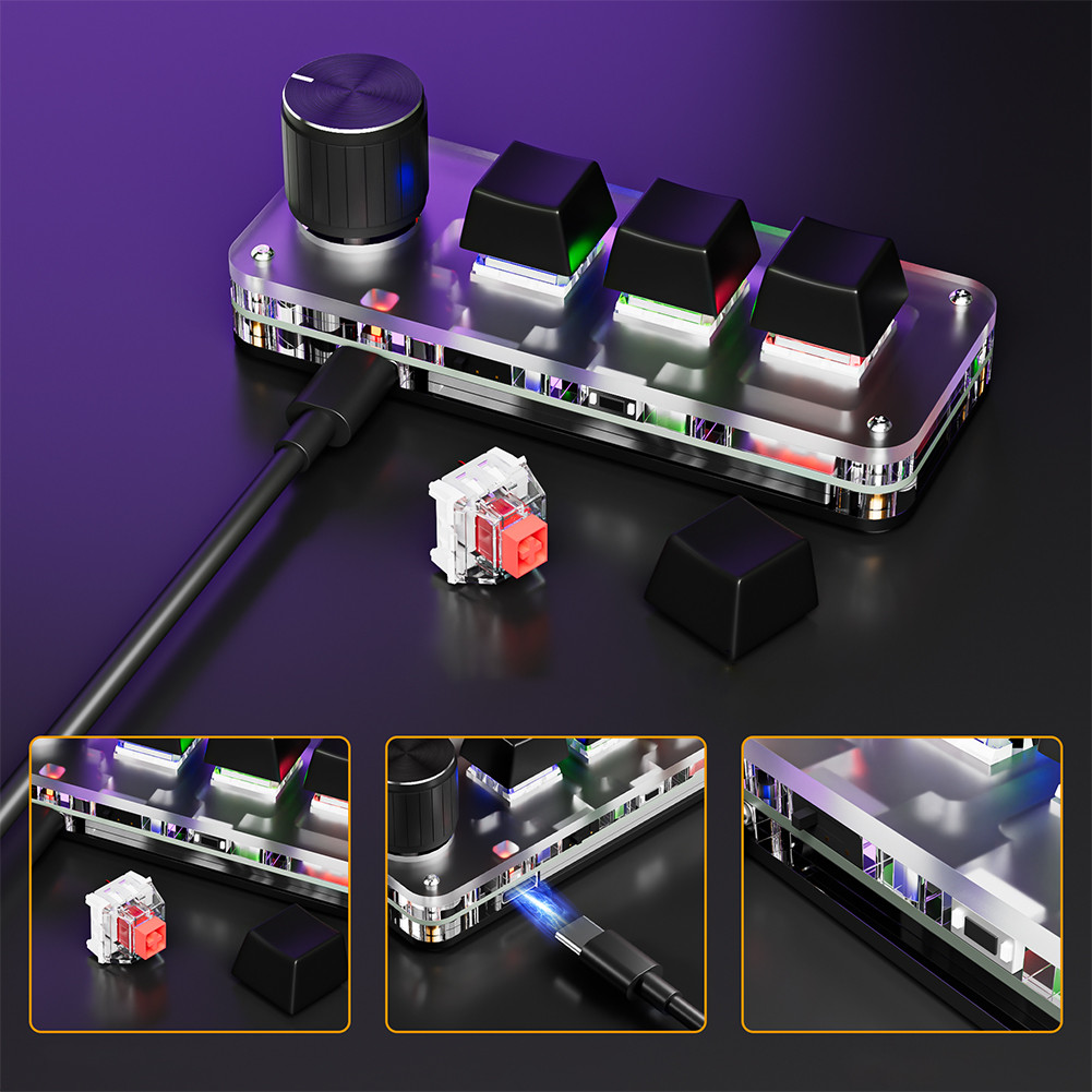 Mini Teclado Mecânico Personalizado Macro Programável De Atalho ...