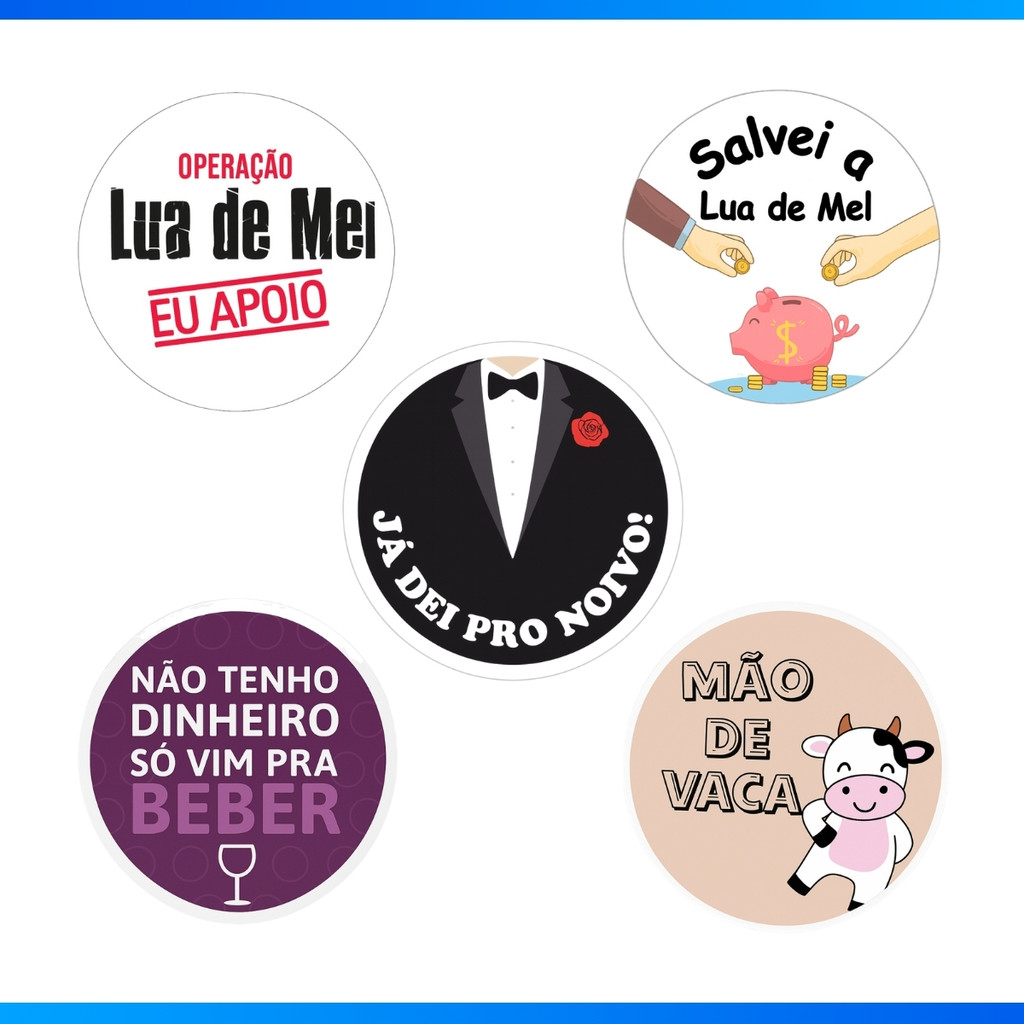 Conjunto de 30 Adesivos Divertidos Para Casamento - PROMOÇÃO | Shopee ...