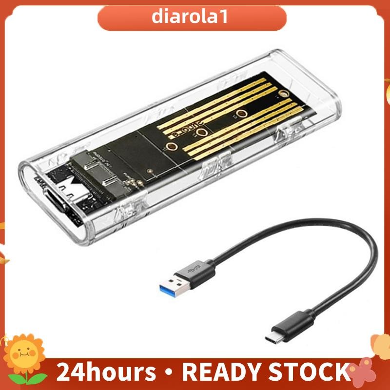M2 SSD Caso M . 2 NVME Gabinete Portátil USB3.1 Tipo-C Transparente De Disco Rígido 5Gbps Para ...
