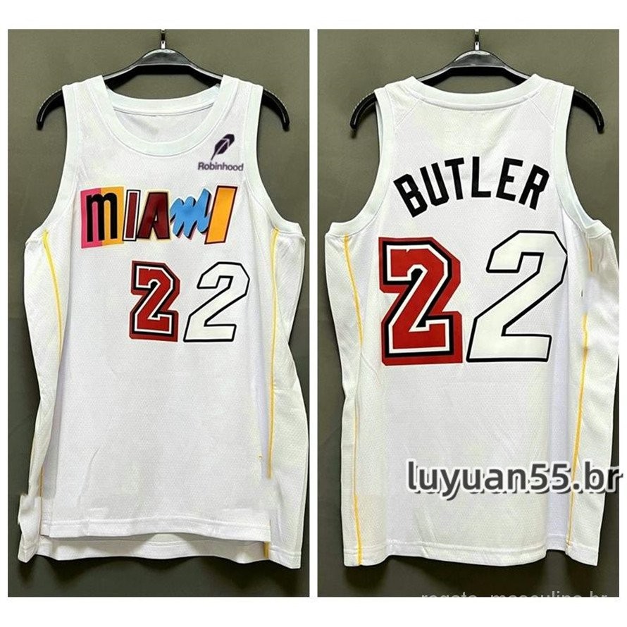 Hot pressed Camisa Jimmy Butler Miami Heat white city edition 2023 ...