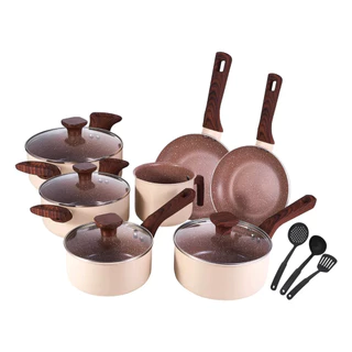 Jogo de panela indução 5 peças cerâmica Mimo Style Crema não Jogo de panela indução 5 peças cerâmica Mimo Style Crema não