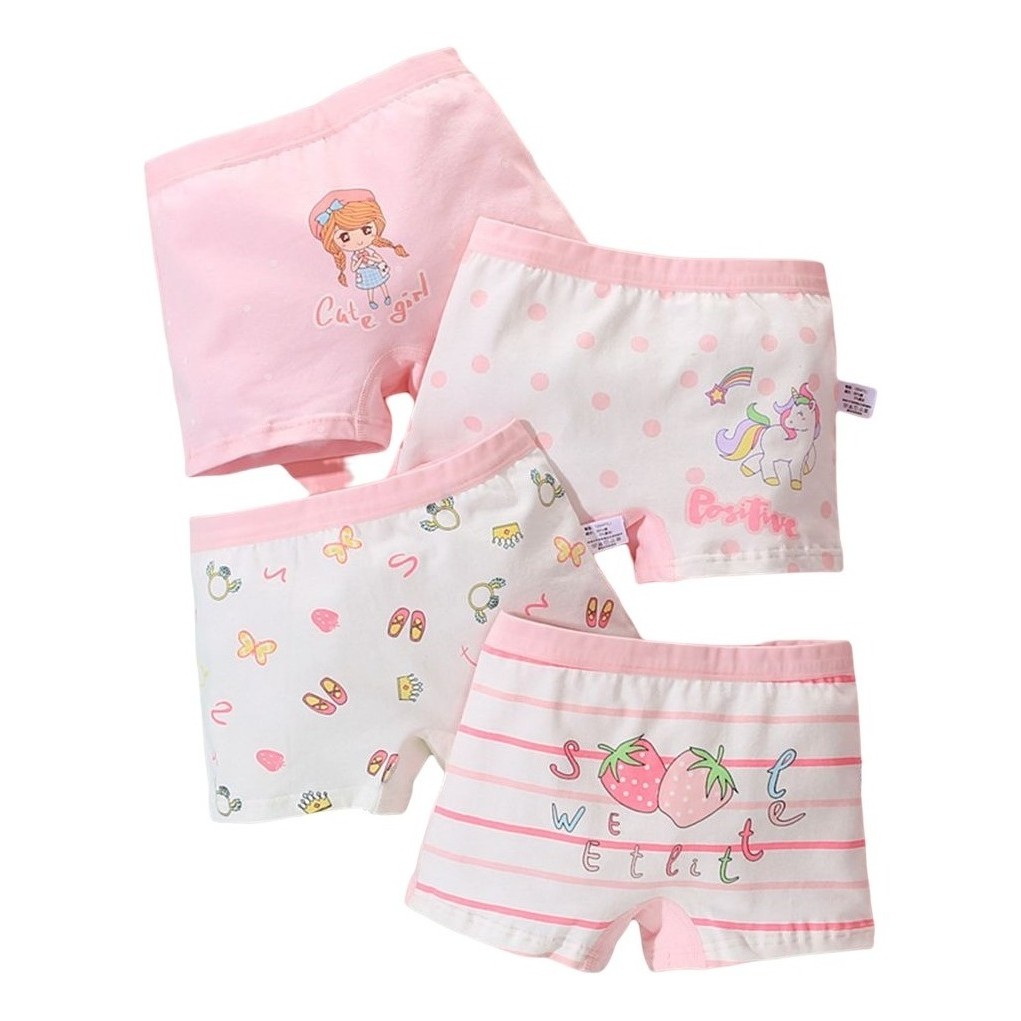 Kit Com 6 Calcinhas Boxer Menina Infantil | Shopee Brasil