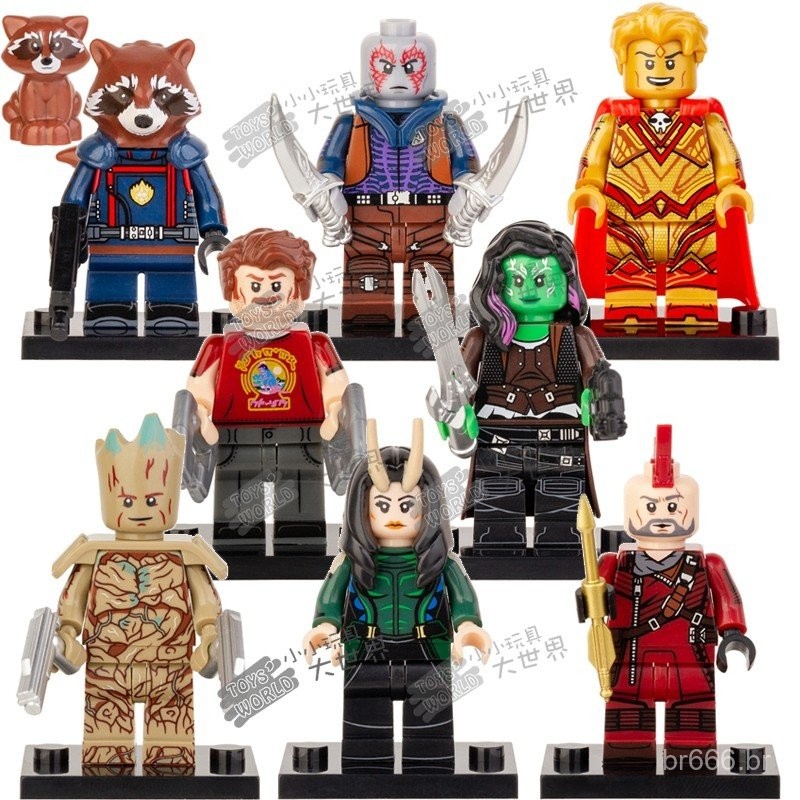Guardiões da Galáxia Star-Lord Warlock Adam Star Fox Raccoon Conjunto ...