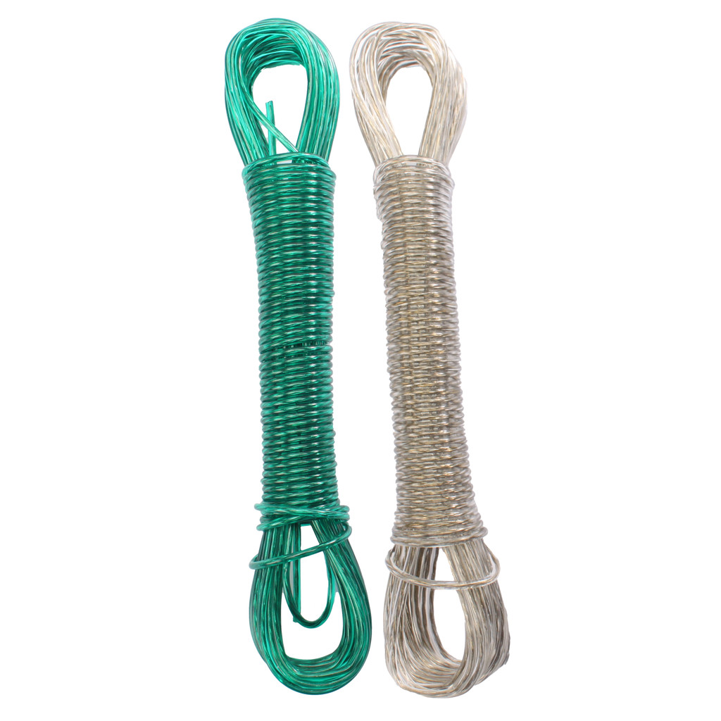 Kit 2 Corda para Varal PVC Encapada e Fio de Aço 10m | Shopee Brasil