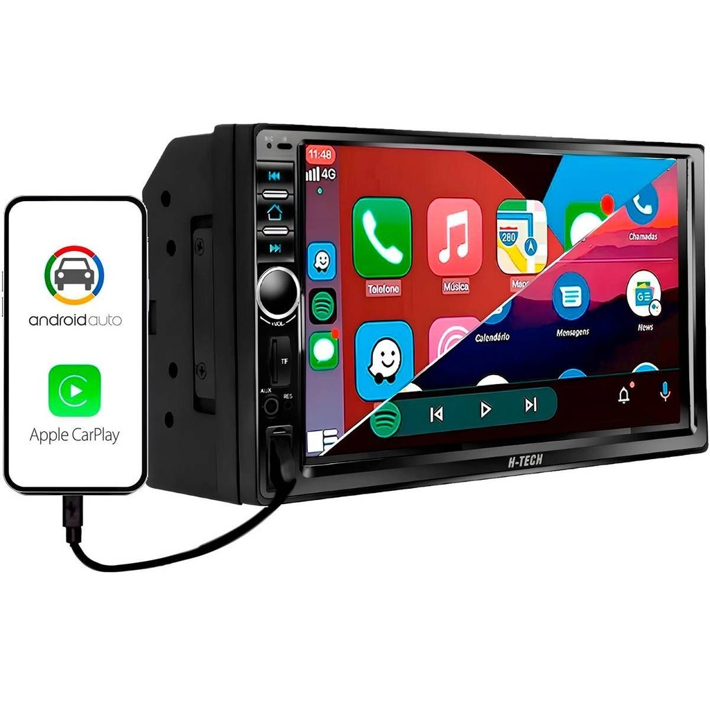 Central Multimídia 7 Carplay Android Auto Espelhamento UBS BT | Shopee Brasil