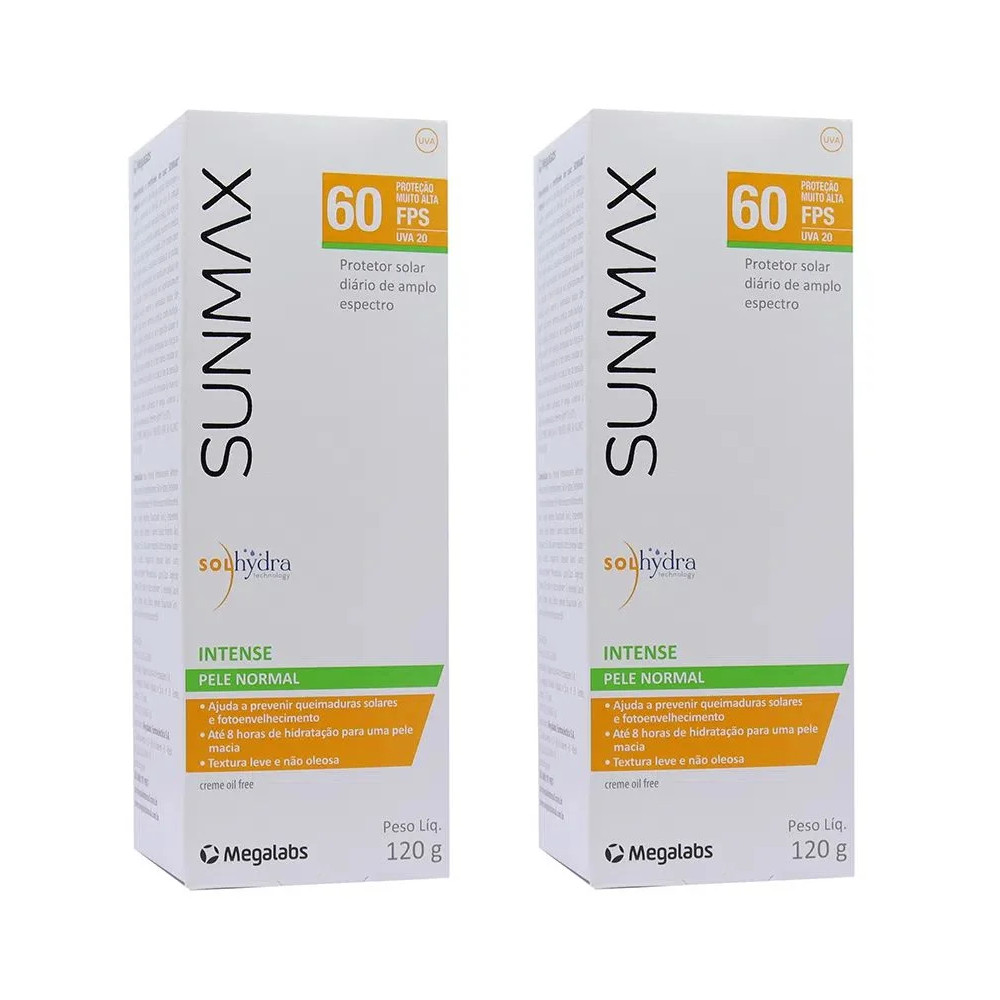 Kit c/2 Protetor Solar Sunmax Intense Fps60 120g | Shopee Brasil