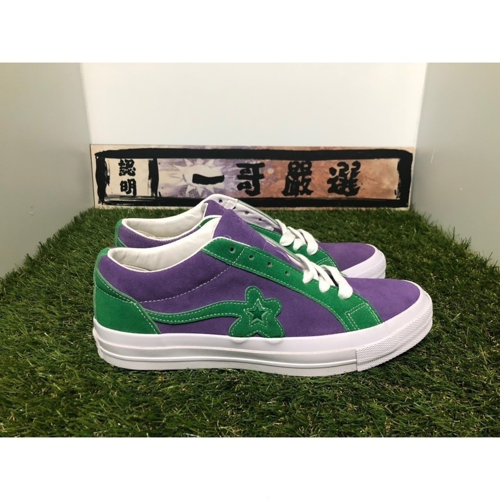 X golf Le Fleur uma estrela padrão roxo camurça verde women162128c ...