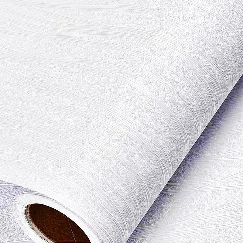 Papel De Parede Rolo 5M*60CM Importado Vinilico Cor luar branco ...