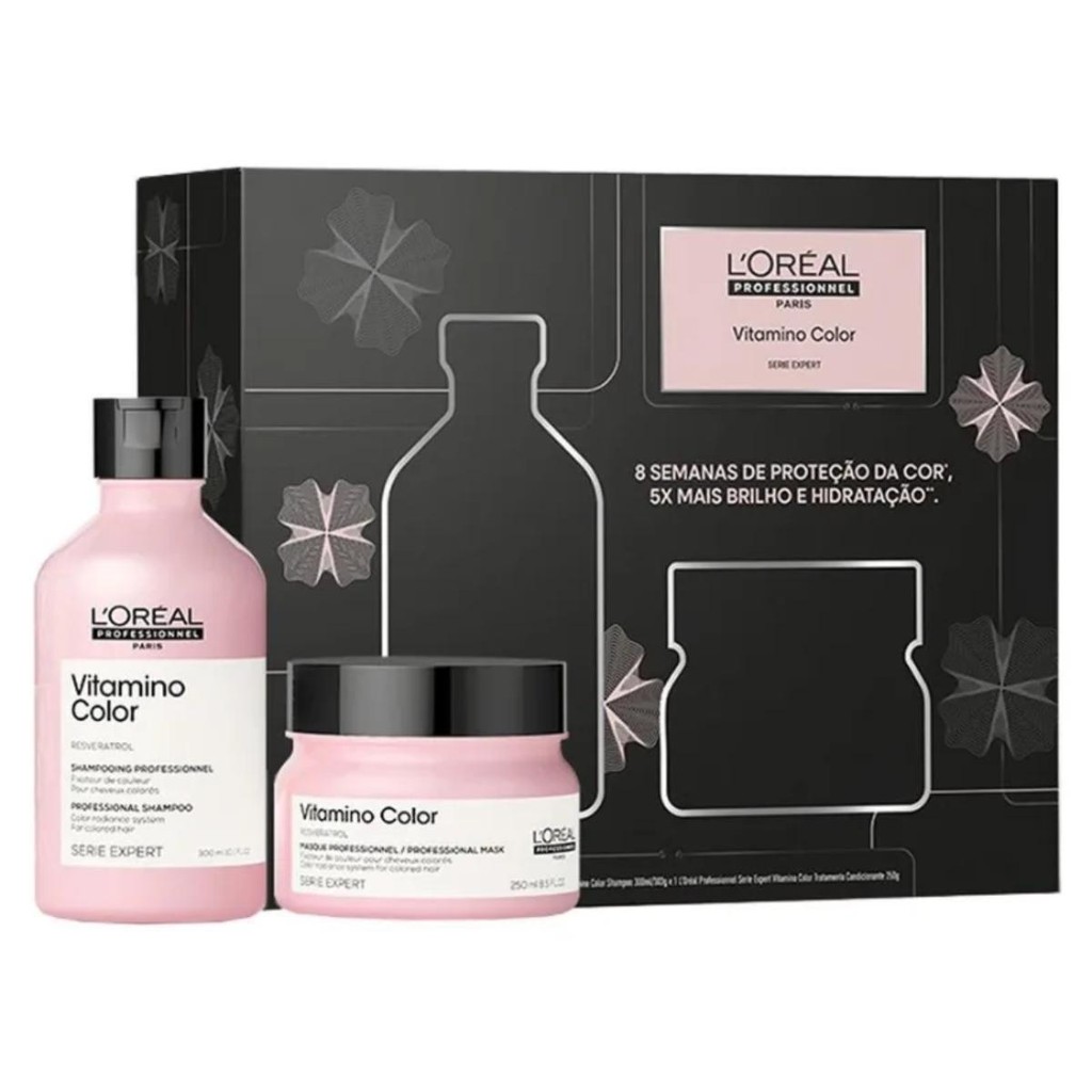 Kit Vitamino Color L'Oréal | Proteção da Cor | Shampoo 300ml + Máscara ...
