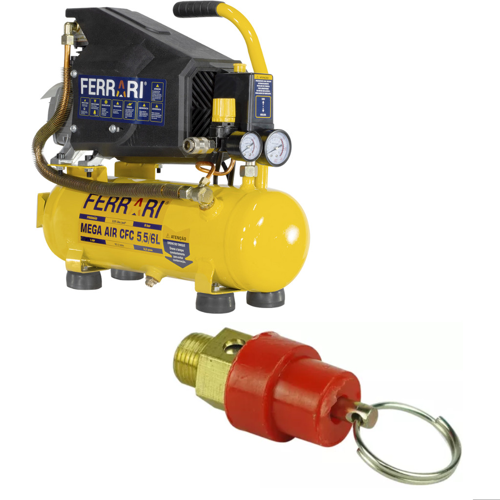 Válvula de segurança alívio para compressor de ar 24 litros 50 litros ...